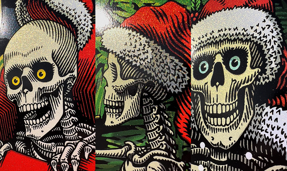 Powell Peralta Holiday 22 Candy Cane Skateboard Deck - Shape 248 - 8.25 ...