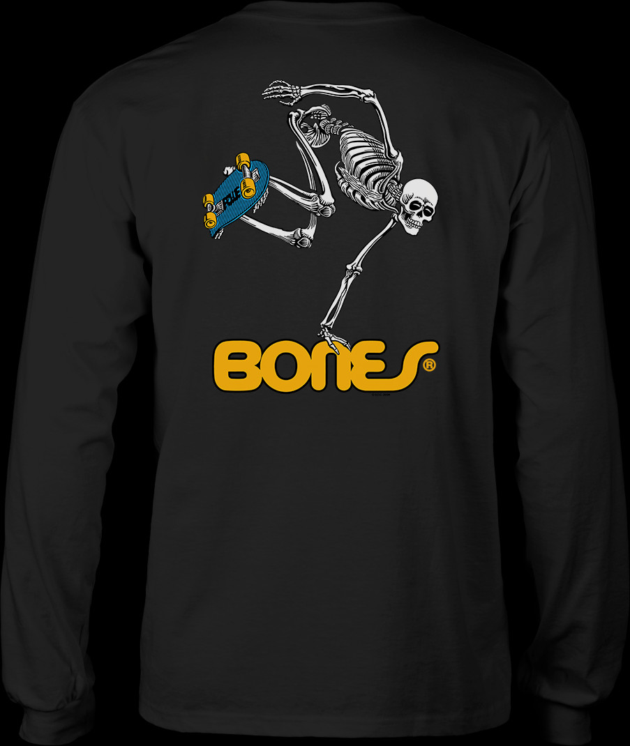 Powell Peralta Skateboarding Skeleton YOUTH L/S - Black Photo #1 ...
