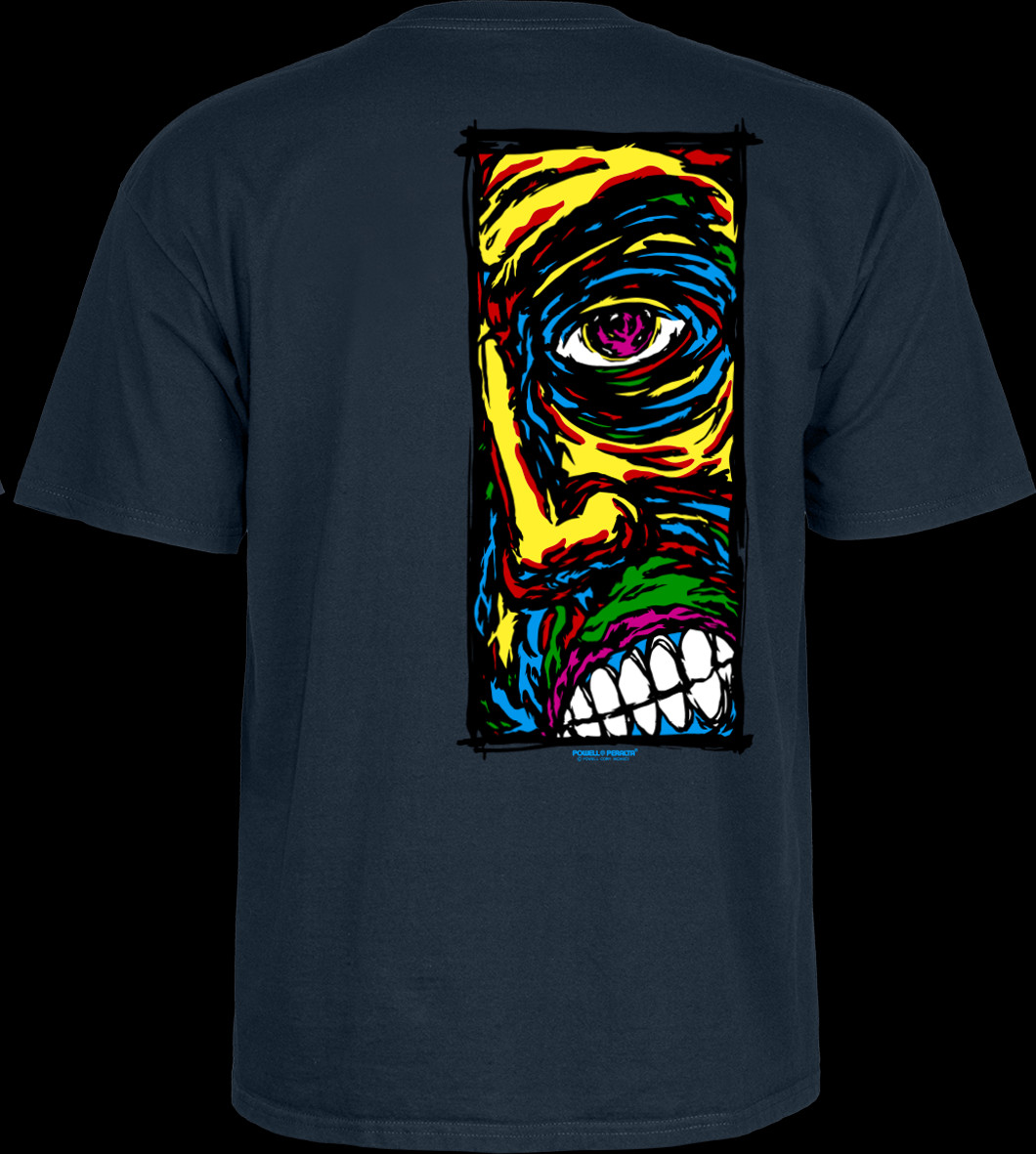 Powell Peralta Lance Conklin Face T-Shirt Navy Photo #2 - Photo Gallery ...