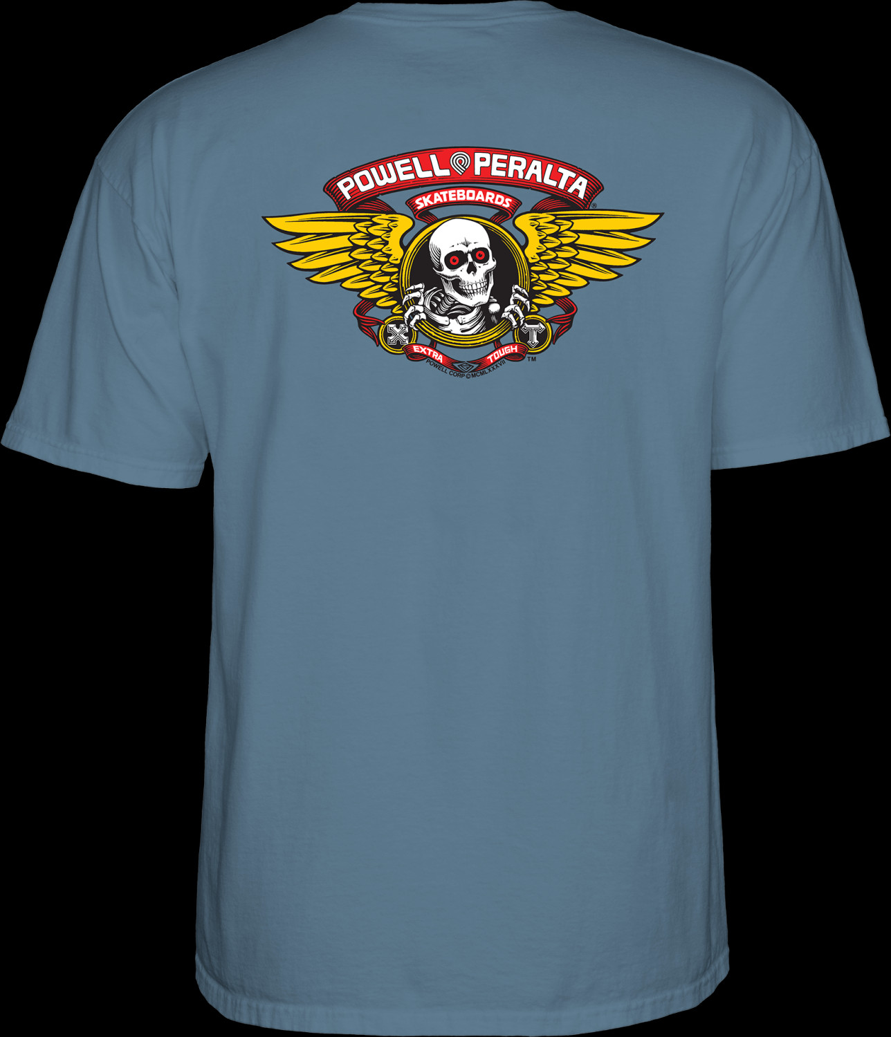 Powell Peralta Winged Ripper T-Shirt Indigo Blue Photo #2 - Photo ...