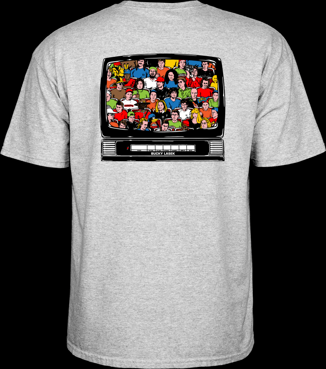 Powell Peralta Bucky Lasek Stadium T-Shirt Athletic Heather Photo #3 ...