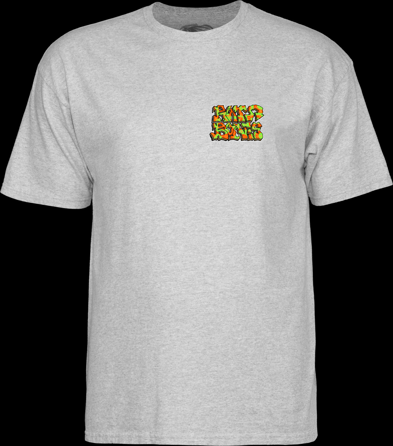 Powell Peralta Rat Bones Graffiti T-Shirt Athletic Heather Photo #1 ...