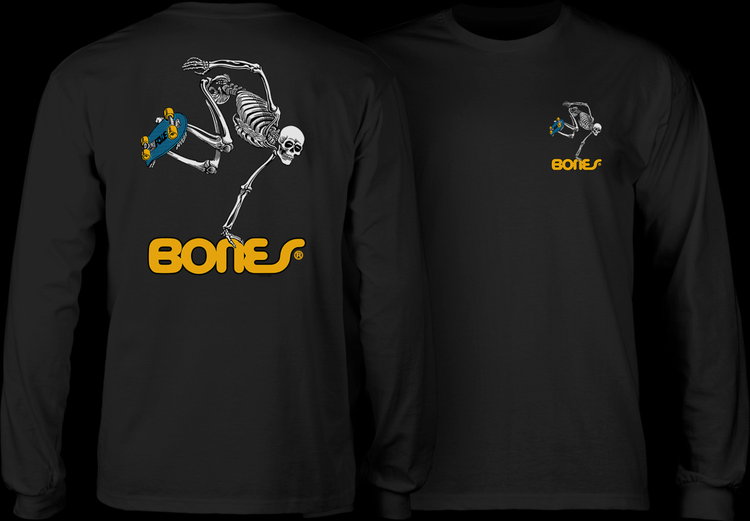 Powell Peralta Skateboarding Skeleton YOUTH L/S - Black Photo #1 ...