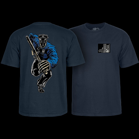 Powell Peralta Chris Senn Police T-Shirt Navy - Powell-Peralta®
