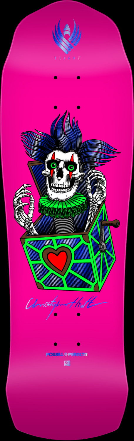 Powell Peralta Pro Chris Hiett Skull FLIGHT Skateboard Deck - 9.5 x 31.13 Photo #1 - Photo ...
