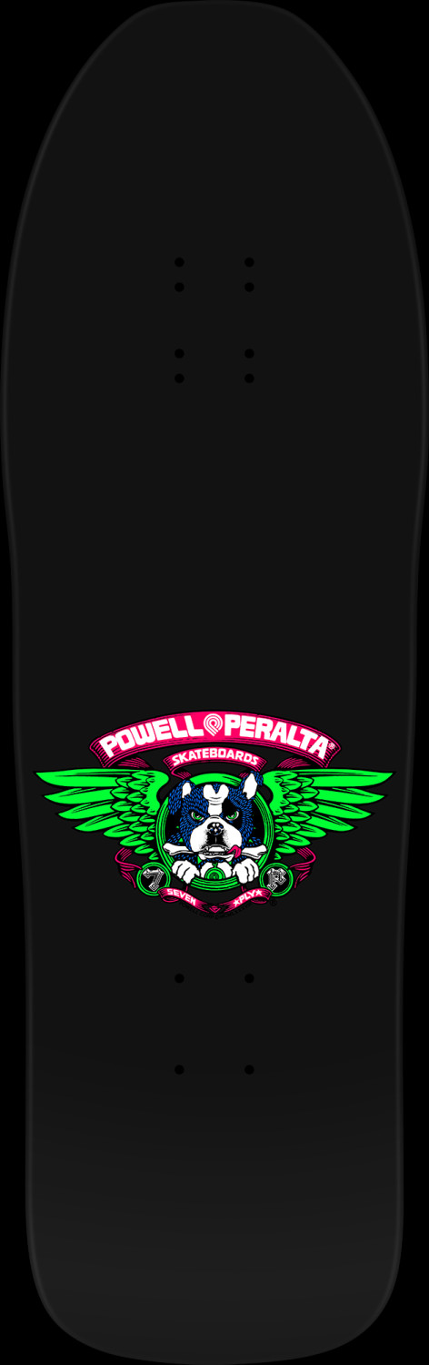 Powell Peralta Frankie Hill Bulldog Reissue Skateboard Deck Blacklight - 10 x 31.5 Photo #1 ...