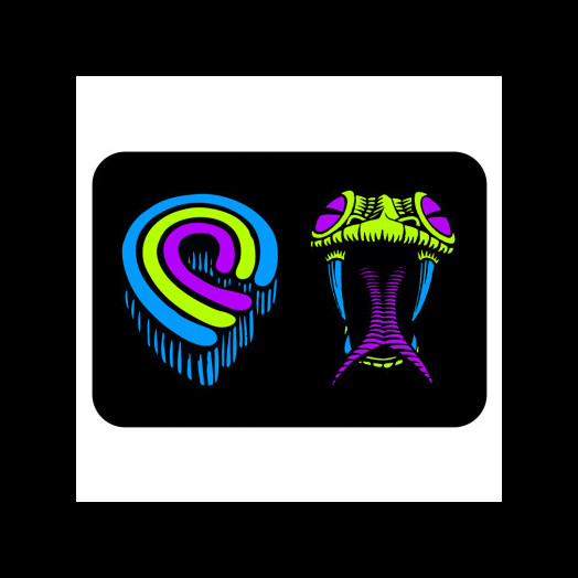 Powell Peralta Blacklight Combo 3P and Snake Sticker (20 Pack) - Powell ...