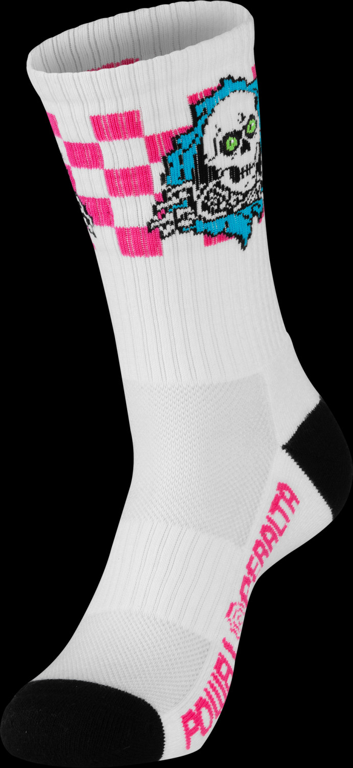 Powell Peralta Ripper Cotton Socks Checker Blue/Pink/White Photo #4 ...