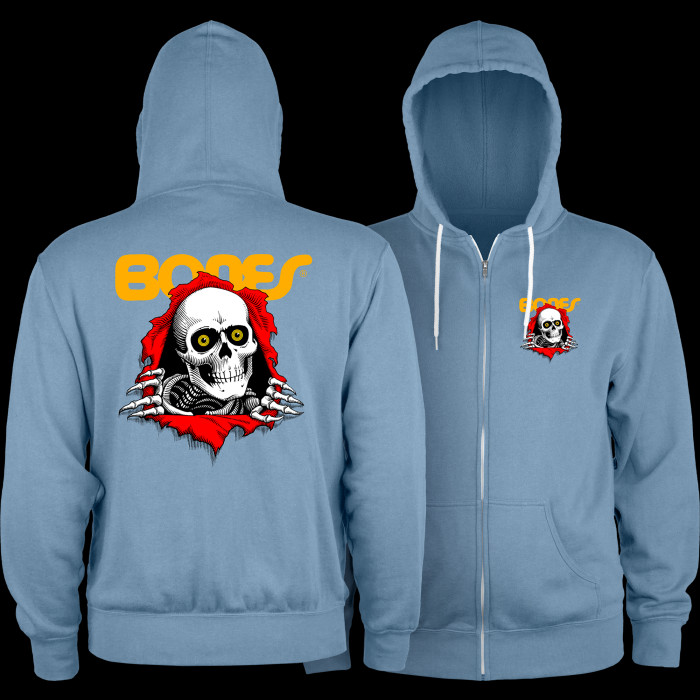 Powell Peralta Ripper Lightweight Zip Hoodie Misty Blue - Powell-Peralta®