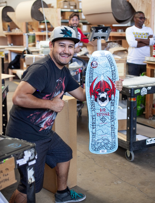 Powell Peralta Welinder Nordic Skull Skateboard Deck Light Blue - 9.625 ...