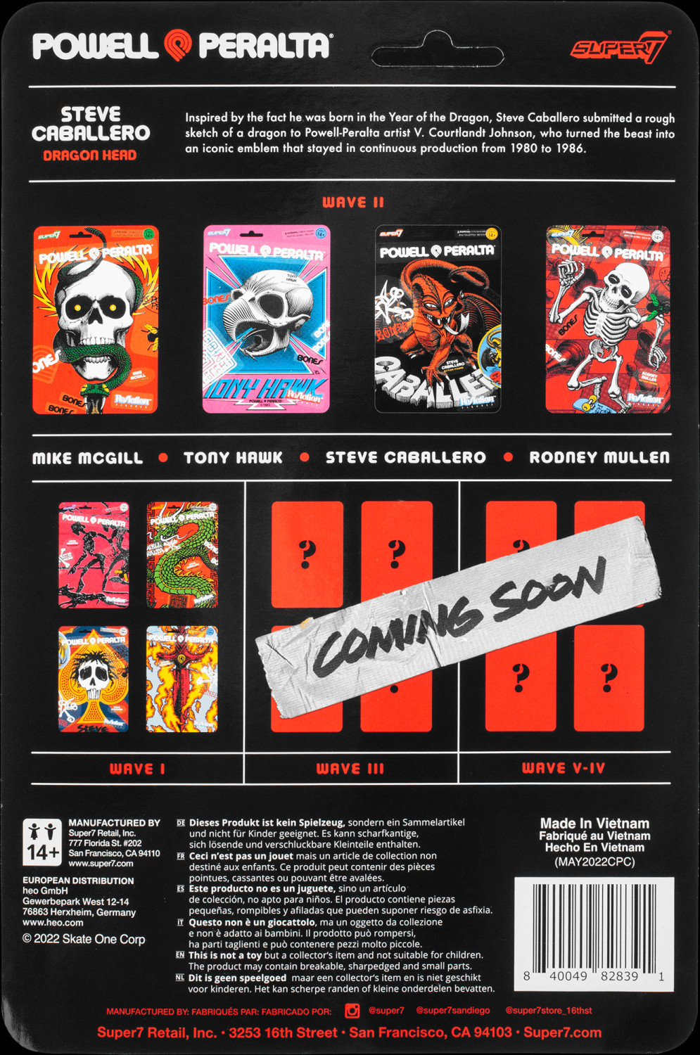 Powell Peralta Super 7 Collabo Action Figure Steve Caballero Wave 2 ...